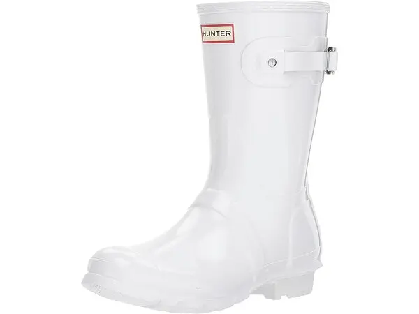 Hunter Original Short Gloss Boots - White
