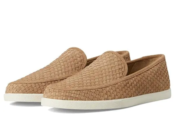Vince Sonoma Woven Suede Slip-on Shoes - Brown