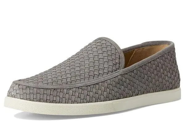 Vince Sonoma Woven Suede Slip-on Loafers - Gray