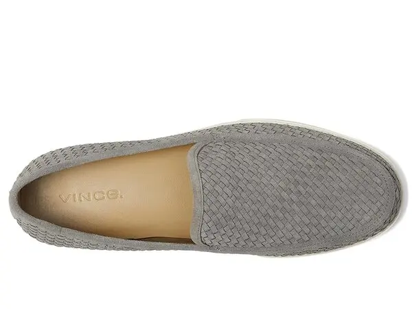 Vince Sonoma Woven Suede Slip-on Loafers - Gray
