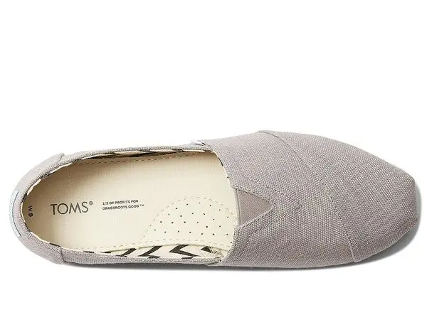 Toms Classic Alpargata Wide Slip-on Flats - Gray