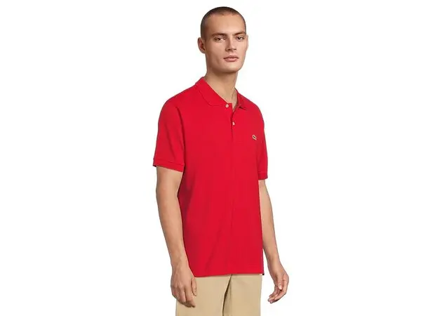 Lacoste Classic Pique Polo Shirt Short Sleeve Knit Miami - Red