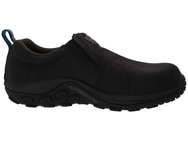 Merrell Jungle Moc Leather Composite Toe Slip-on Shoes - Black