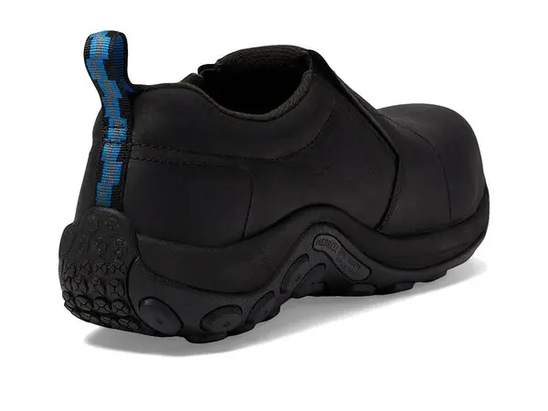 Merrell Jungle Moc Leather Composite Toe Slip-on Shoes - Black
