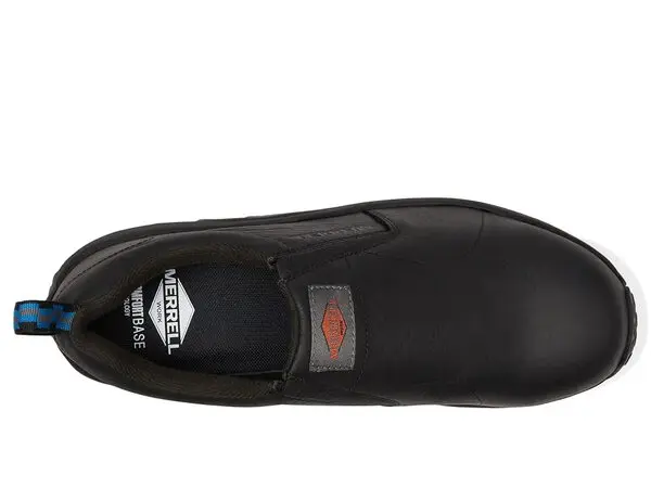 Merrell Jungle Moc Leather Composite Toe Slip-on Shoes - Black