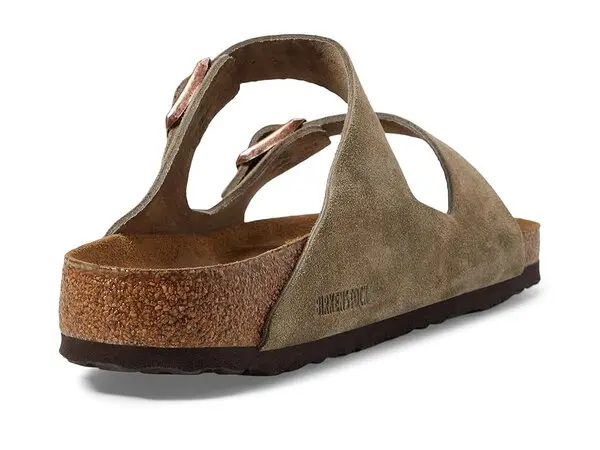 BIRKENSTOCK Arizona Soft Footbed Suede Sandals - Taupe