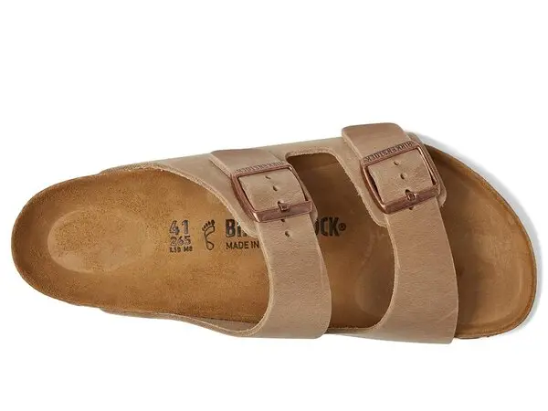 BIRKENSTOCK Arizona Oiled Leather Sandals - Brown