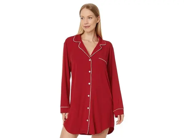 Eberjey Gisele Tenceltm Modal Sleepshirt Pajama /sorbet - Red