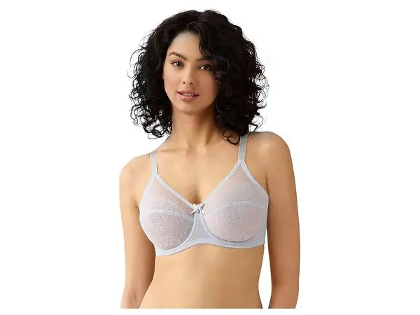 Wacoal Retro Chic Unlined Mesh Full Coverage Underwire Bra, 855186 Bra Toast - Pink