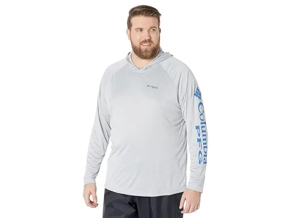 Columbia Big Tall Terminal Tackle Hoodie Sweatshirt - Blue