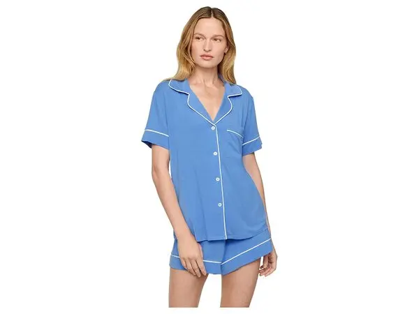 Eberjey Gisele Tenceltm Modal Relaxed Shorts Pj Set Pajama Sets Summer - Blue