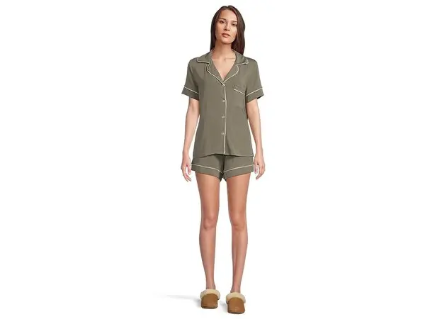 Eberjey Gisele Relaxed Short Pj Set Pajama Sets /ice - Bone