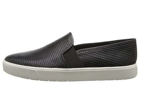 Vince Blair 5 Leather Perforated Slip-on Sneakers - Black