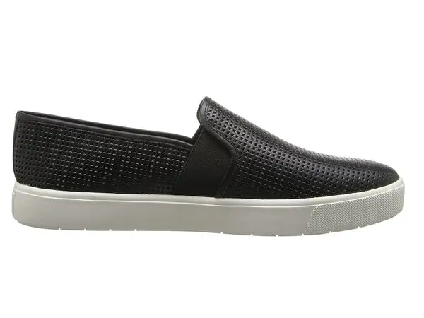Vince Blair 5 Leather Perforated Slip-on Sneakers - Black