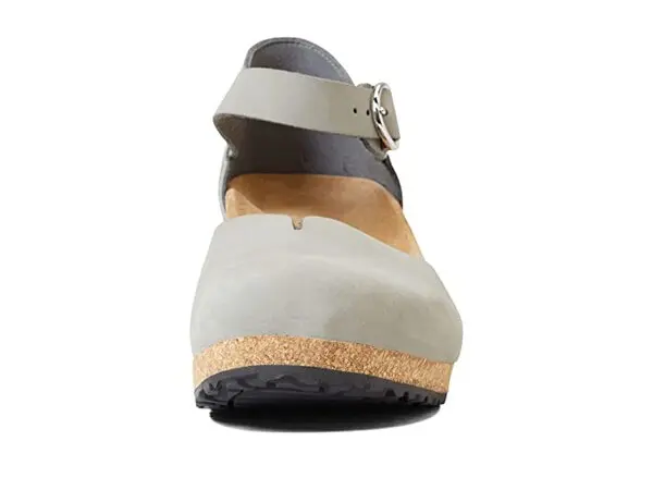 BIRKENSTOCK Mary Wedge Sandal Leather Wedge Shoes Leather 2 - Gray