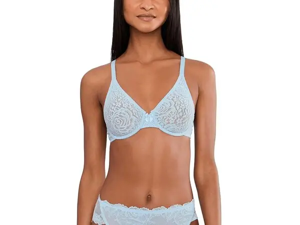 Wacoal Halo Lace Underwire Bra 851205 Bra Soft Sky - Blue