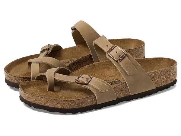BIRKENSTOCK Mayari Oiled Leather Sandals - Brown