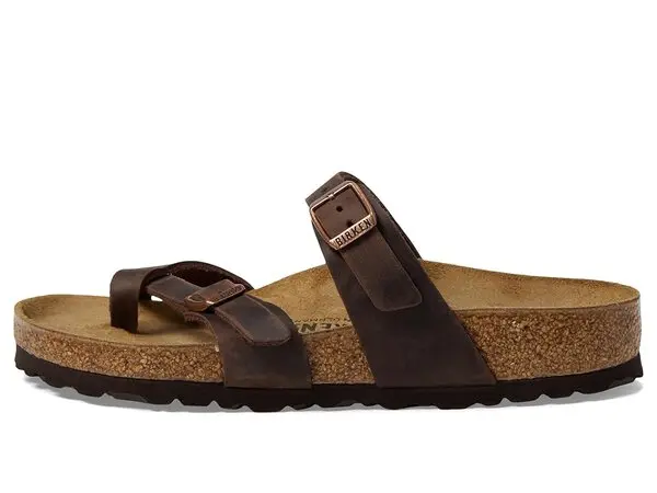 BIRKENSTOCK Mayari Oiled Leather Sandals - Brown