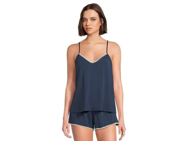Eberjey Frida The Whip Stitch Cami And Shorts Set Pajama Sets - Blue