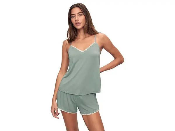 Eberjey Frida Cami/shorts Pj Set Pajama Sets Lavender Dusk/ivory - Gray