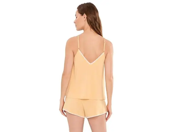 Eberjey Frida The Whip Stitch Cami And Shorts Set Pajama Sets Navy/ivory - Orange