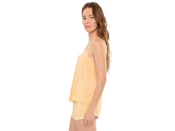 Eberjey Frida The Whip Stitch Cami And Shorts Set Pajama Sets Navy/ivory - Orange