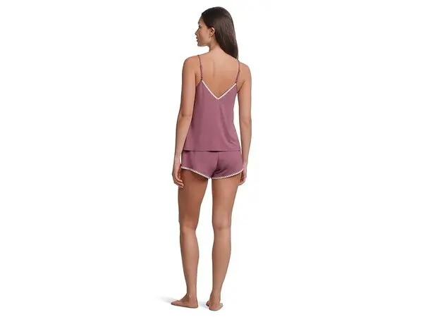 Eberjey Frida Cami/shorts Pj Set Pajama Sets Mint Cream/ivory - Red