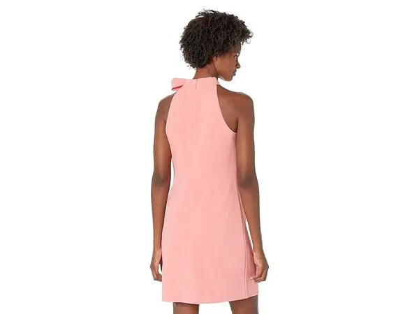 vince camuto bow neck halter dress Crepe In Orange - 31% Off outdoor wedding bridesmaid dress