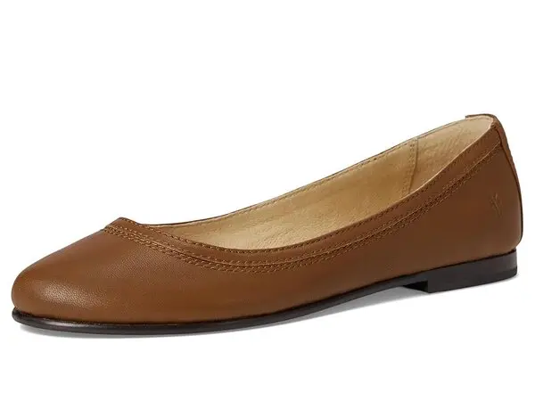 THE FRYE COMPANY Carson Ballet Flat Shoes - Tan