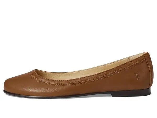 THE FRYE COMPANY Carson Ballet Flat Shoes - Tan