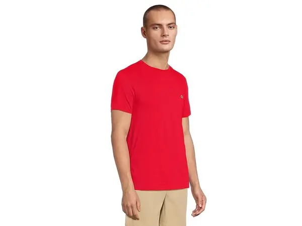 Lacoste Short-sleeve Pima Jersey Crewneck T-shirt T Shirt - Red