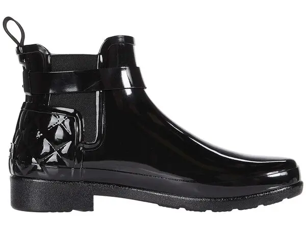 Hunter Refined Gloss Quilt Chelsea Boots
