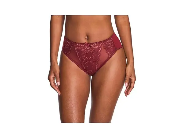Wacoal Retro Chic Hi-cut Brief Panty Underwear - Cabernet