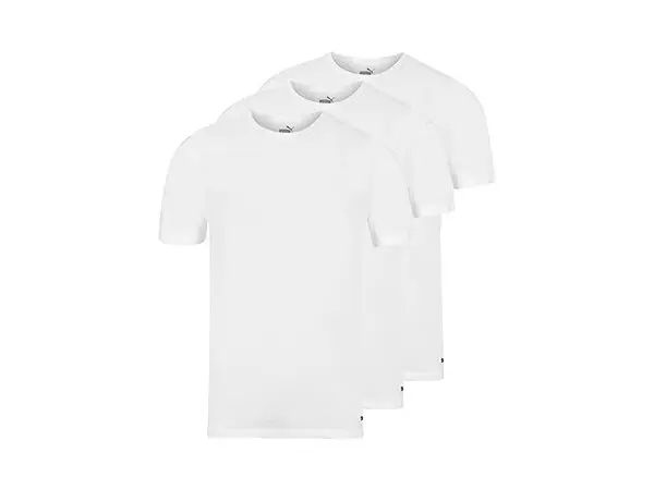 PUMA 3 Pack Crew Neck T-shirts Underwear /gray/black - White