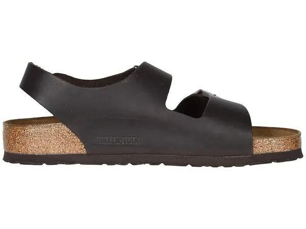 BIRKENSTOCK Milano Oiled Leather Sandal - Brown
