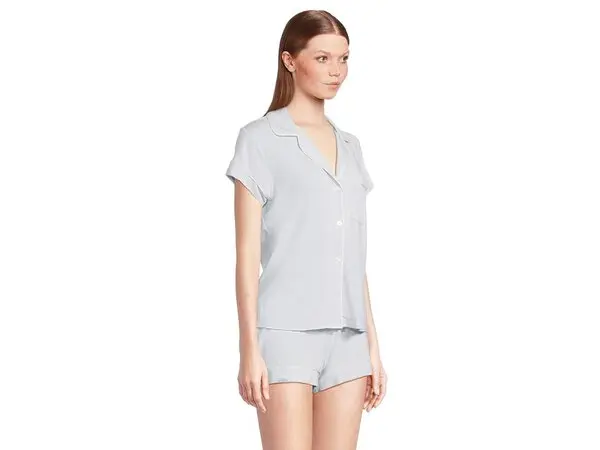 Eberjey Gisele Tencela C/ Modal Shortie Short Pj Set Pajama Sets Nectar/ivory - Blue