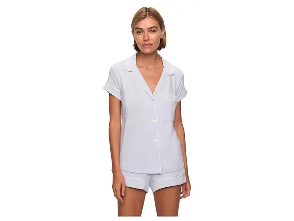Eberjey Gisele Tencel Modal Shortie Short Pj Set Pajama Sets /ice - Blue