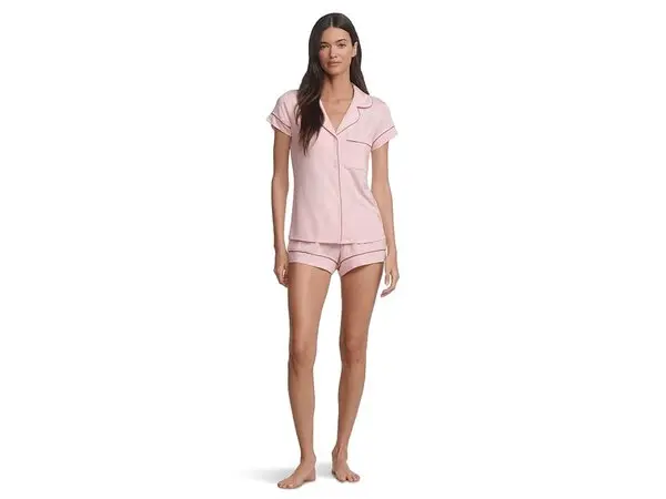 Eberjey Gisele Tencela C/ Modal Shortie Short Pj Set Pajama Sets Sorbet - Pink