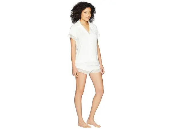 Eberjey Malou Short Sleeve Pj Set Pajama Sets Ivory - Bone