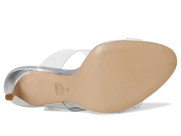 Schutz Ariella Stiletto Sandals - Silver