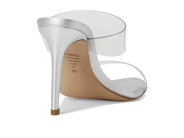 Schutz Ariella Stiletto Sandals - Silver