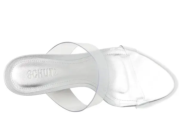 Schutz Ariella Stiletto Sandals - Silver
