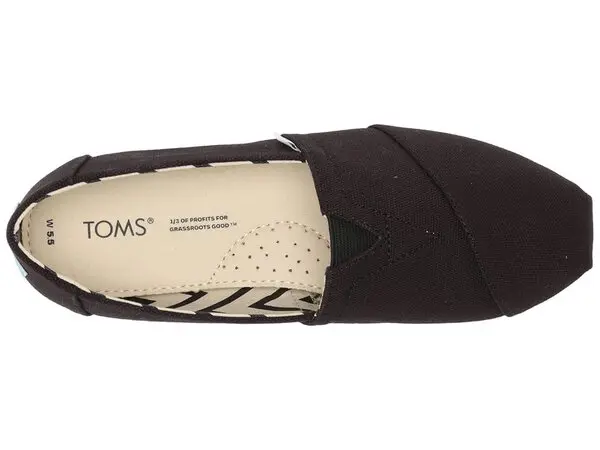 Toms Classic Alpargata Slip On Shoes - Black