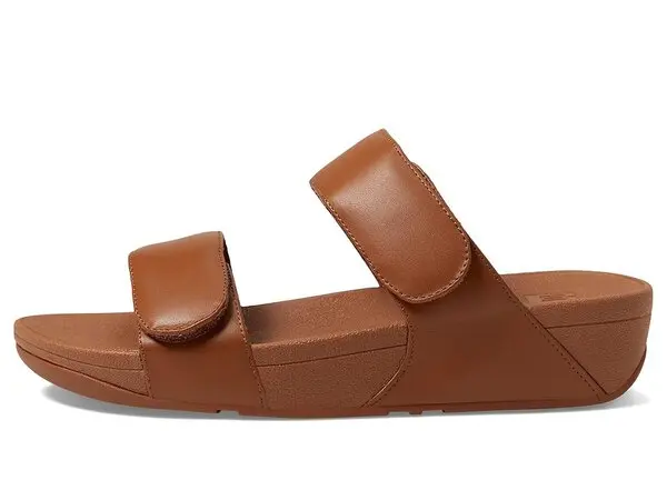 Fitflop Lulu Adjustable Leather Slides - Brown