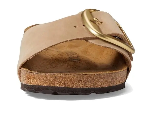 BIRKENSTOCK Madrid Big Buckle Nubuck Leather Sandals - Tan