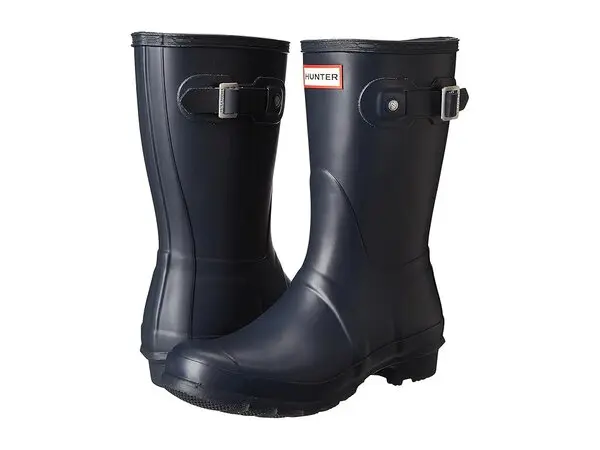 Hunter Original Short Buckled Boots - Navy