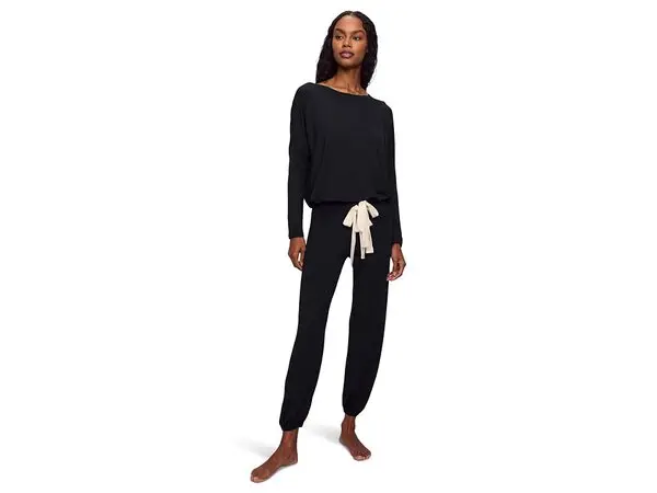 Eberjey Gisele Tenceltm Modal Slouchy Pj Set Pajama Sets Ice /ice - Black
