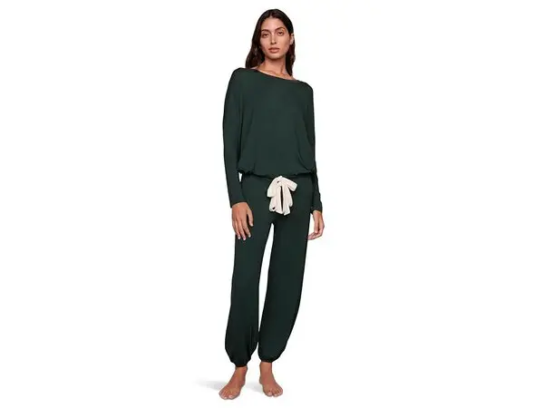 Eberjey Gisele Tenceltm Modal Slouchy Pj Set Pajama Sets Ice /ice - Black
