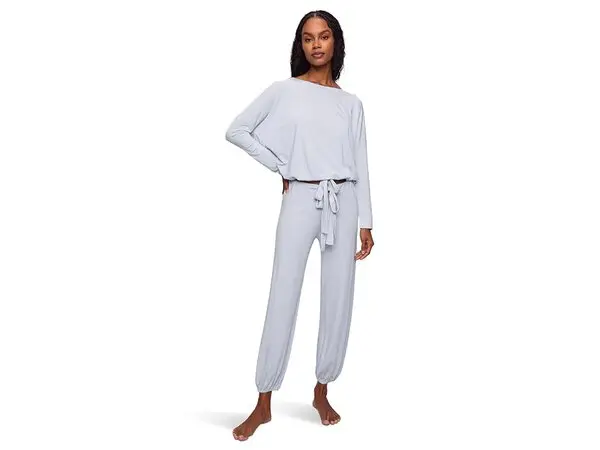 Eberjey Gisele Tenceltm Modal Slouchy Pj Set Pajama Sets Navy/ivory - Blue