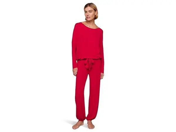 Eberjey Gisele Tenceltm Modal Slouchy Pj Set Pajama Sets Ice /ice - Red